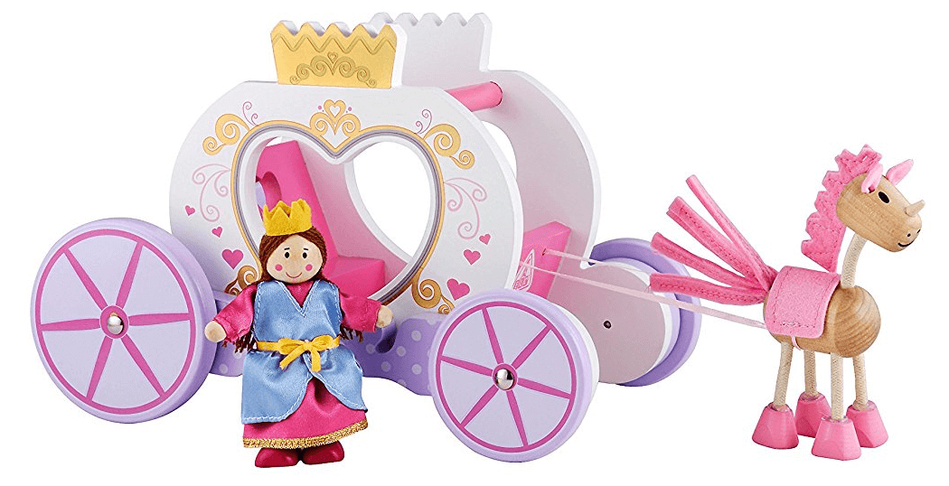 Trasura Caleasca Regala trasa de caluti din lemn - Rosebud Royal Carriage