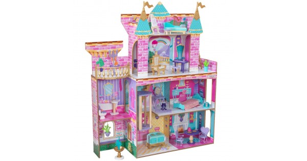 Casuta Castel KidKraft Princess Party Castle -Casa pentru papusi din ...
