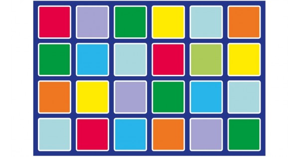 Covor mare 3x2 m pentru Copii cu patrate colorate Curcubeu Covor ...