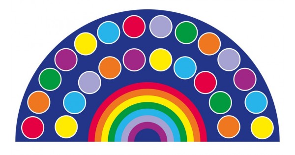 Covor uriasi Curcubeu 4x2m semicircular Copii - Covoras semicerc ...