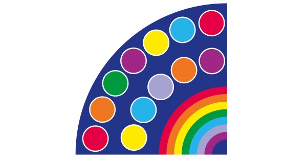 Covor Curcubeu pe colt Copii - Covoras coltar Multicolor Rainbow