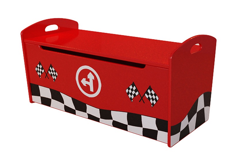 Race Car - Bancuta cu lada de stocare jucarii - Premium High Gloss Quality