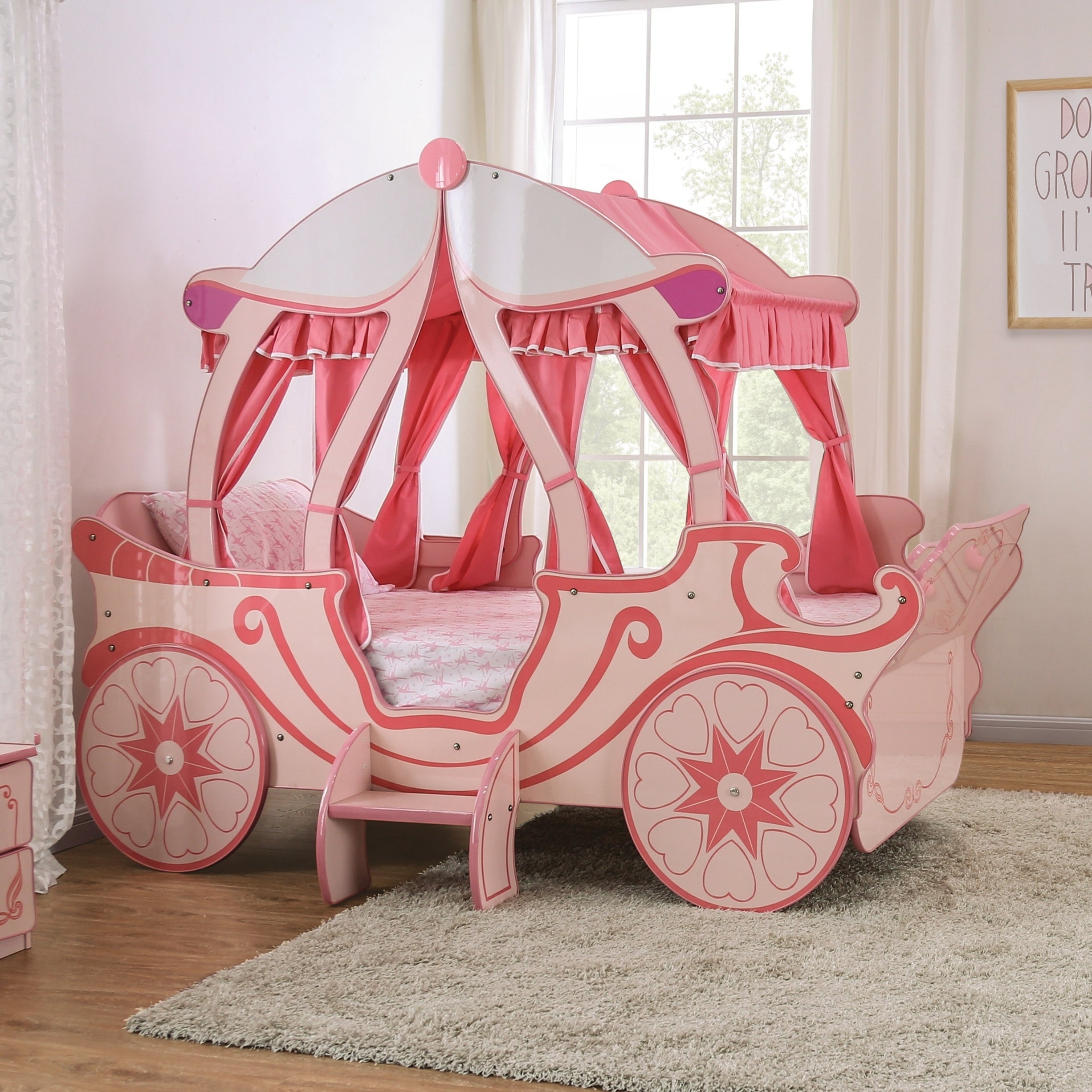 Pat Printese Royal Princess Rose Pink Pumpkin Carriage Bed ROZ - Pat ...