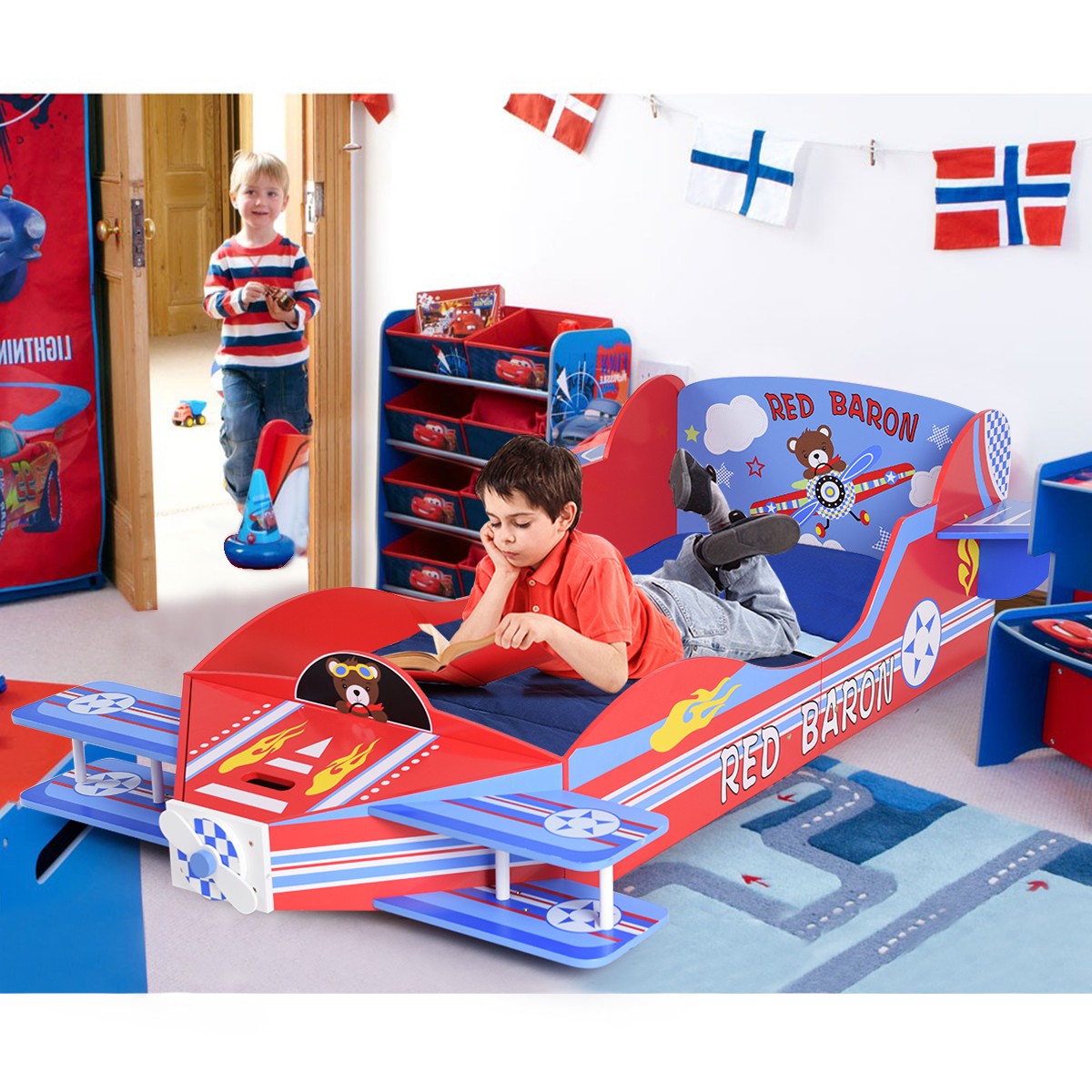 Patut pentru copii in forma de avion Airplane Red Baron