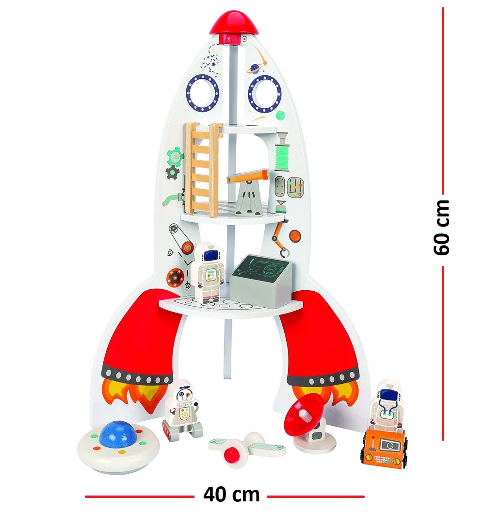 Racheta spatiala din lemn - statie spatiala Hape Discovery Space Center