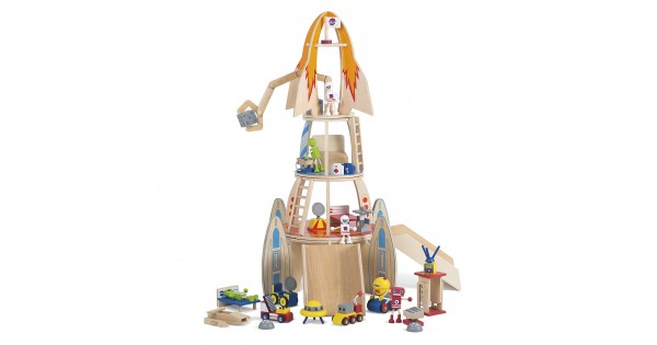 Racheta spatiala din lemn - statie spatiala Super Rocket Space Ship